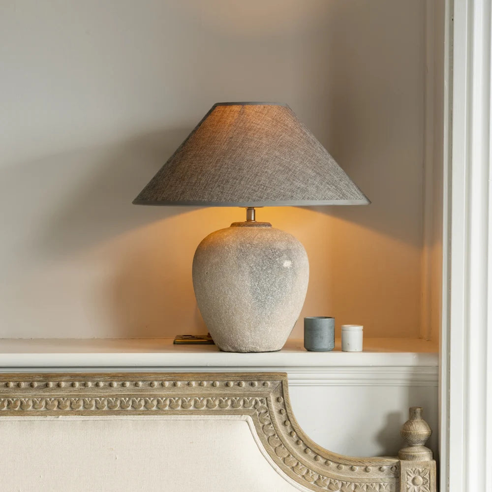 Stone Table Lamp with shade – Hibe Home